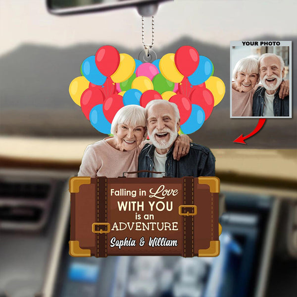 Personalized Photo Mica Ornament - Gift For Couple - Falling In Love W ...