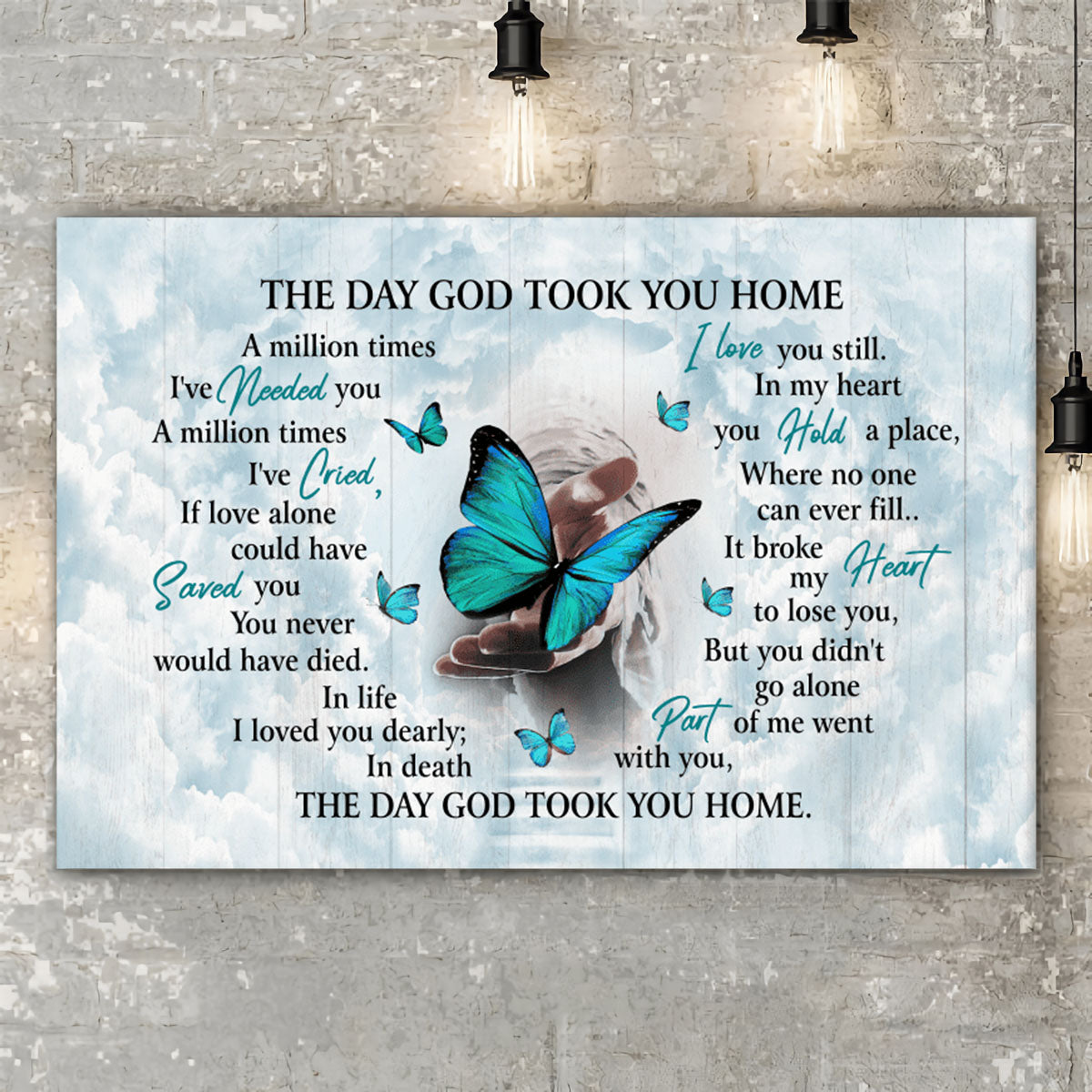 The Day God Took You Home Personalized Horizontal Poster - HAPPARY The Day God Took You Home Personalized Horizontal Poster - HAPPARY